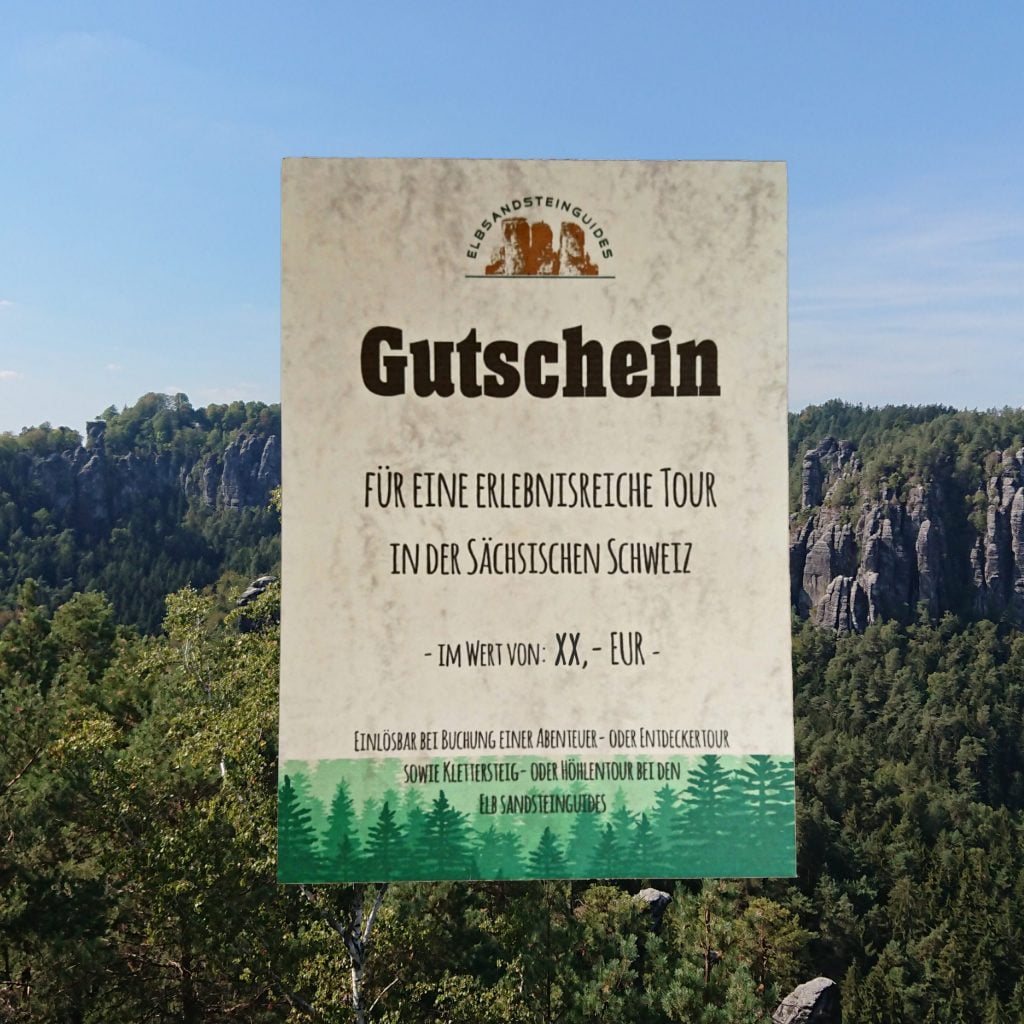 Gutscheine für Touren in der Sächsischen Schweiz